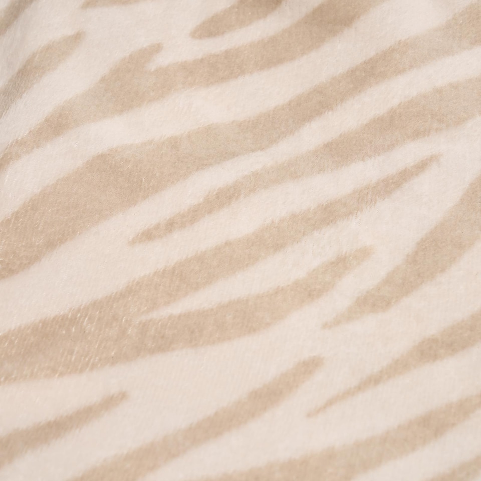 OHS Zebra Print Flannel Fleece Throw Blanket Soft Bedspread | Brown ...