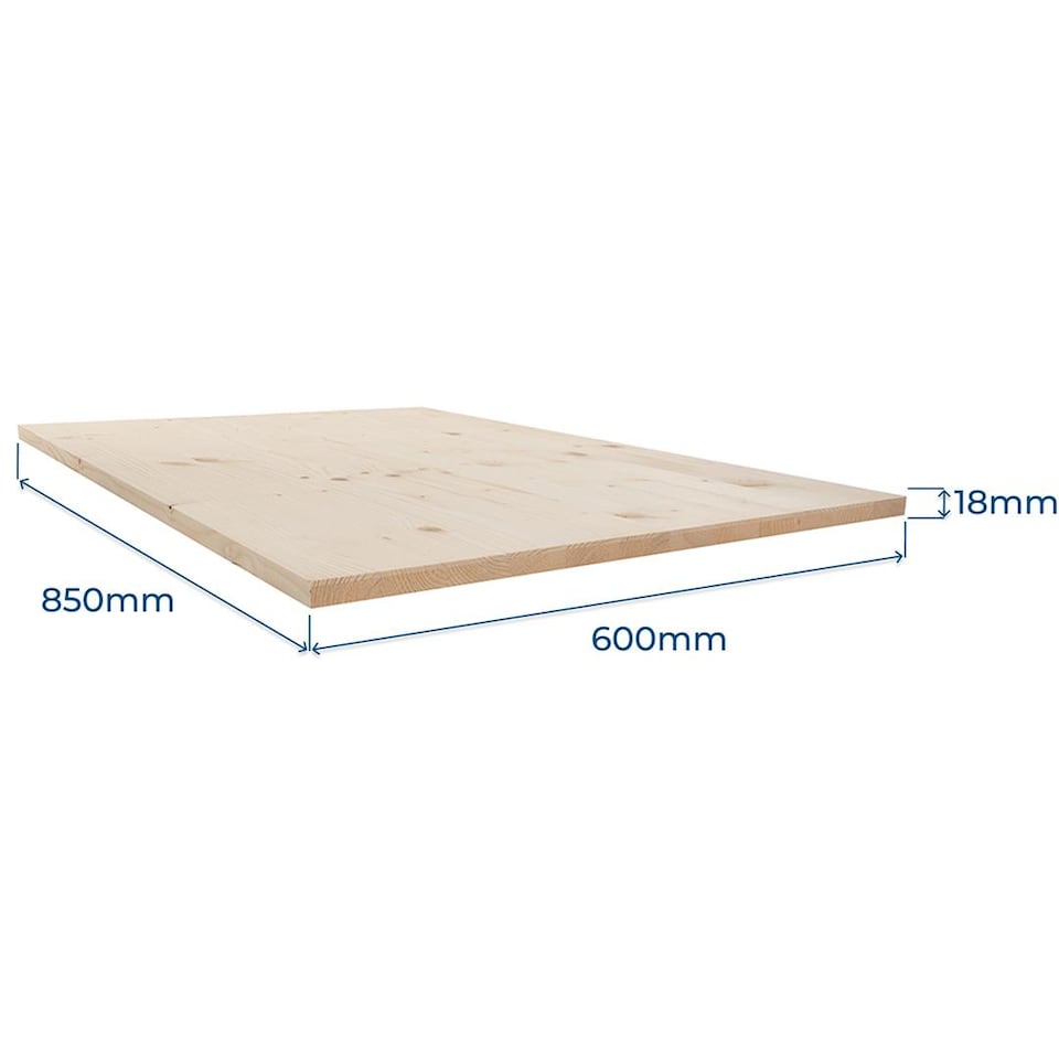 Snowdon Timber Spruce Furniture Board (T) 18mm (W) 600mm (L) 850mm Pack ...