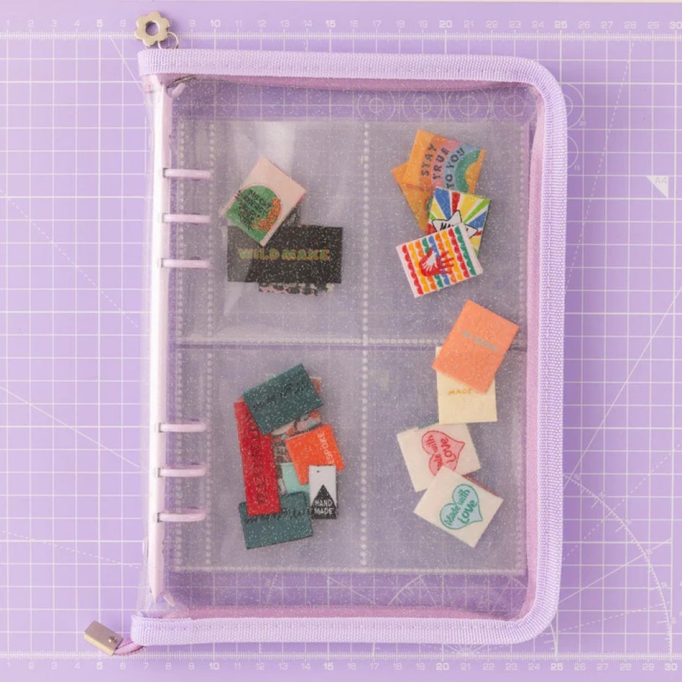 Little Rosy Cheeks Purple Woven Label Stash Folder for Dressmaking ...