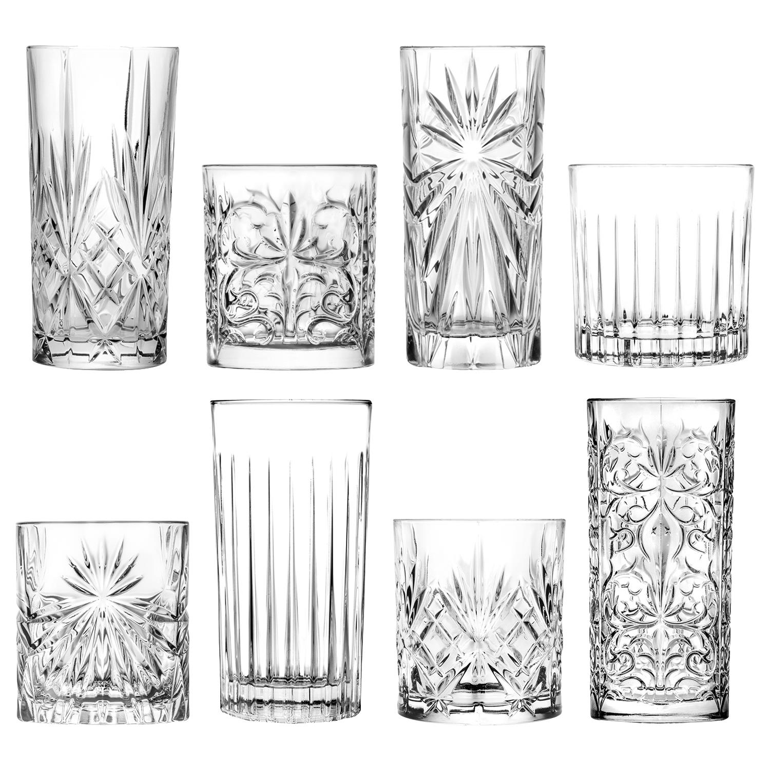 RCR Crystal 8 Piece Mixology Glassware Set - Tesco Groceries
