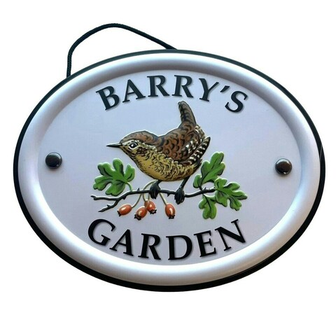 Decorative Bird Garden Sign - Barry - Tesco Groceries