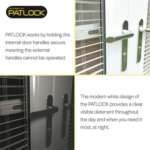 Patlock Instant French Door Security Lock | White - Tesco Groceries
