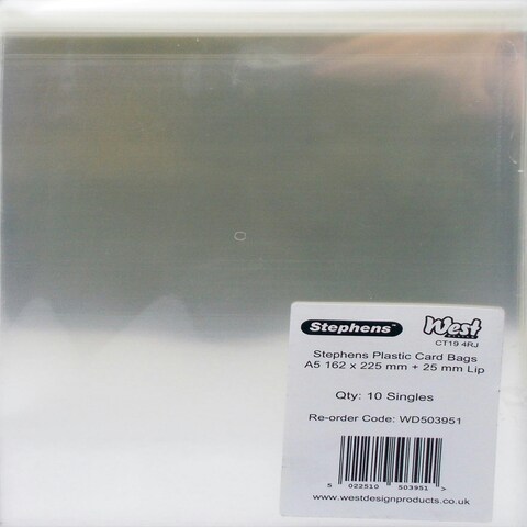 SPH PLASTIC CARD BAG A5 PK25 - Stephens Multi - Tesco Groceries