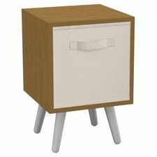 Beech 1-Drawer Cube Shelving Unit with Scandinavian Legs Cream | Leg ...