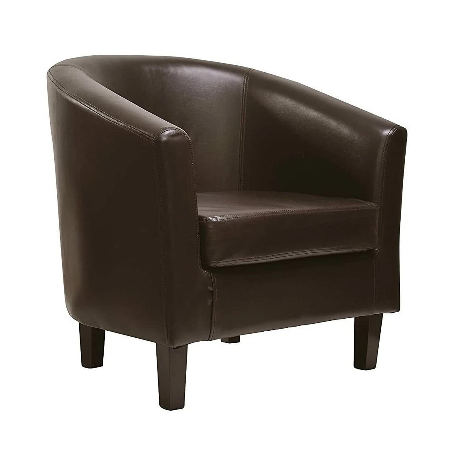 Tub Chair Faux Leather Arm Chair - Tesco Groceries