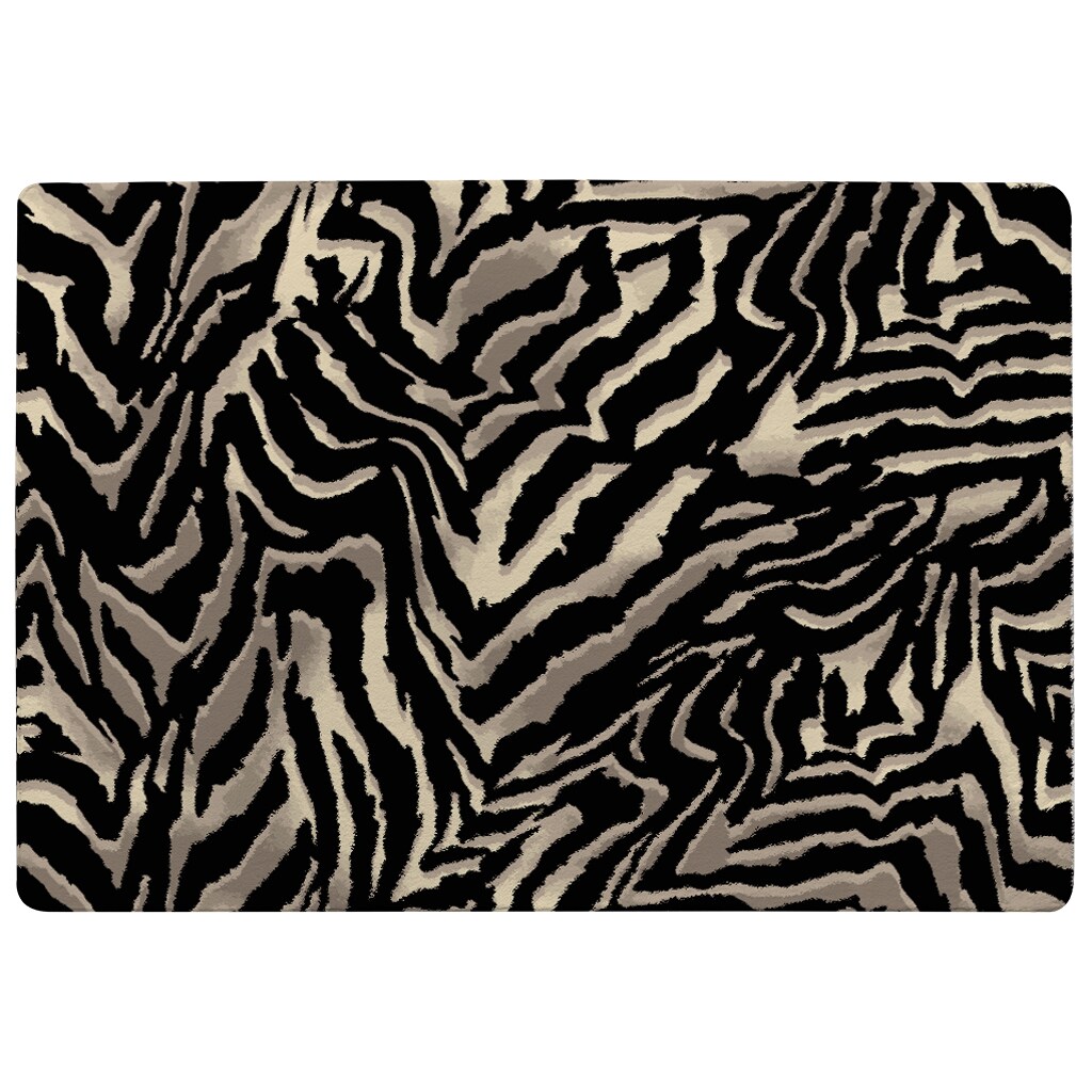 Gold Zebra Print Rug | Multi - Tesco Groceries