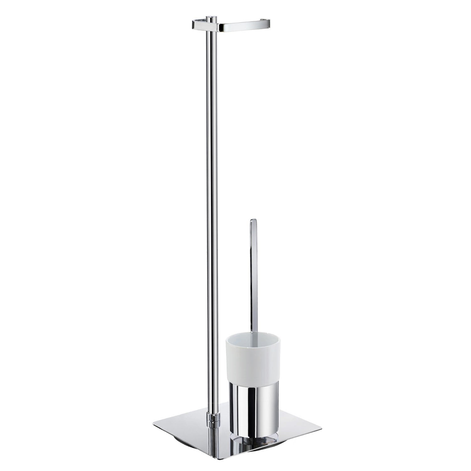 Smedbo Polished Chrome Freestanding Toilet Roll and Toilet Brush Holder ...