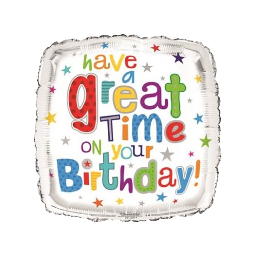 Simon Elvin Stars Happy Birthday Foil Balloon | Silver | Silver ...