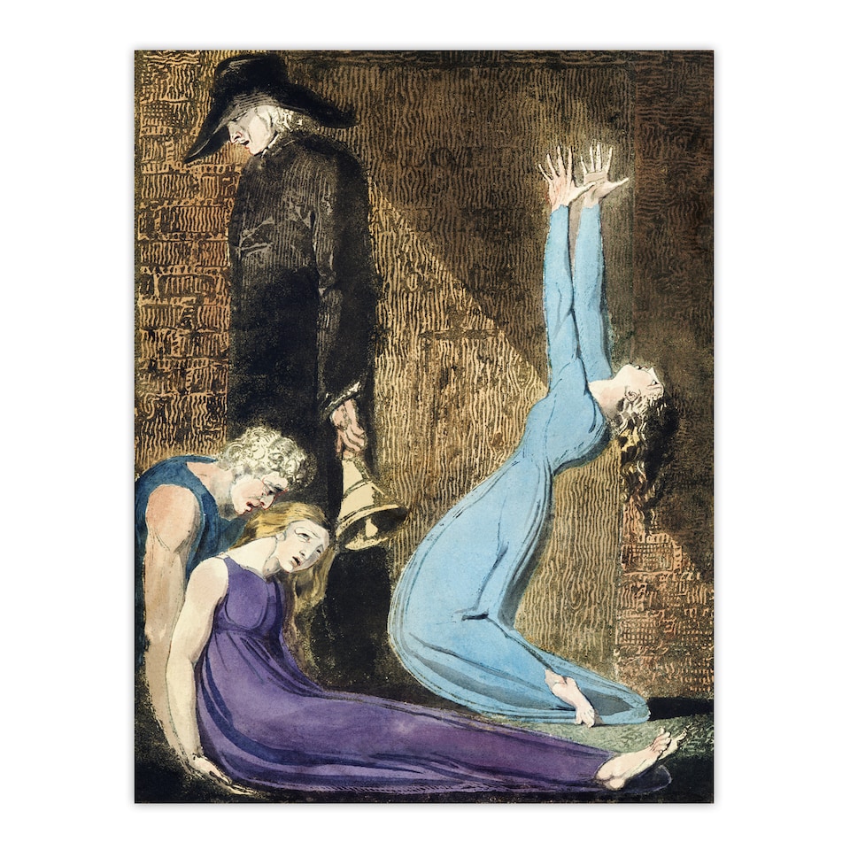 Supine Woman Man with Bell William Blake Huge Wall Art Poster Print ...
