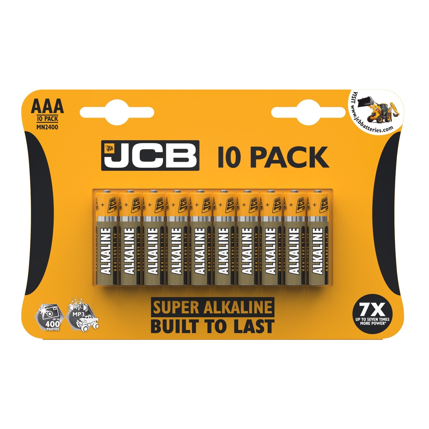 JCB AAA Super Alkaline Batteries - Pack of 10 | Multi | AAA | 10 ...