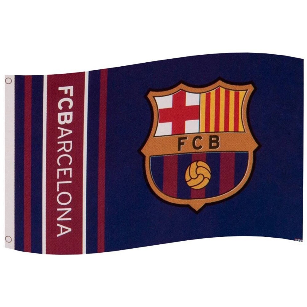 FC Barcelona Crest Flag | Blue | Blue | 5 x 3ft | 1 - Tesco Groceries