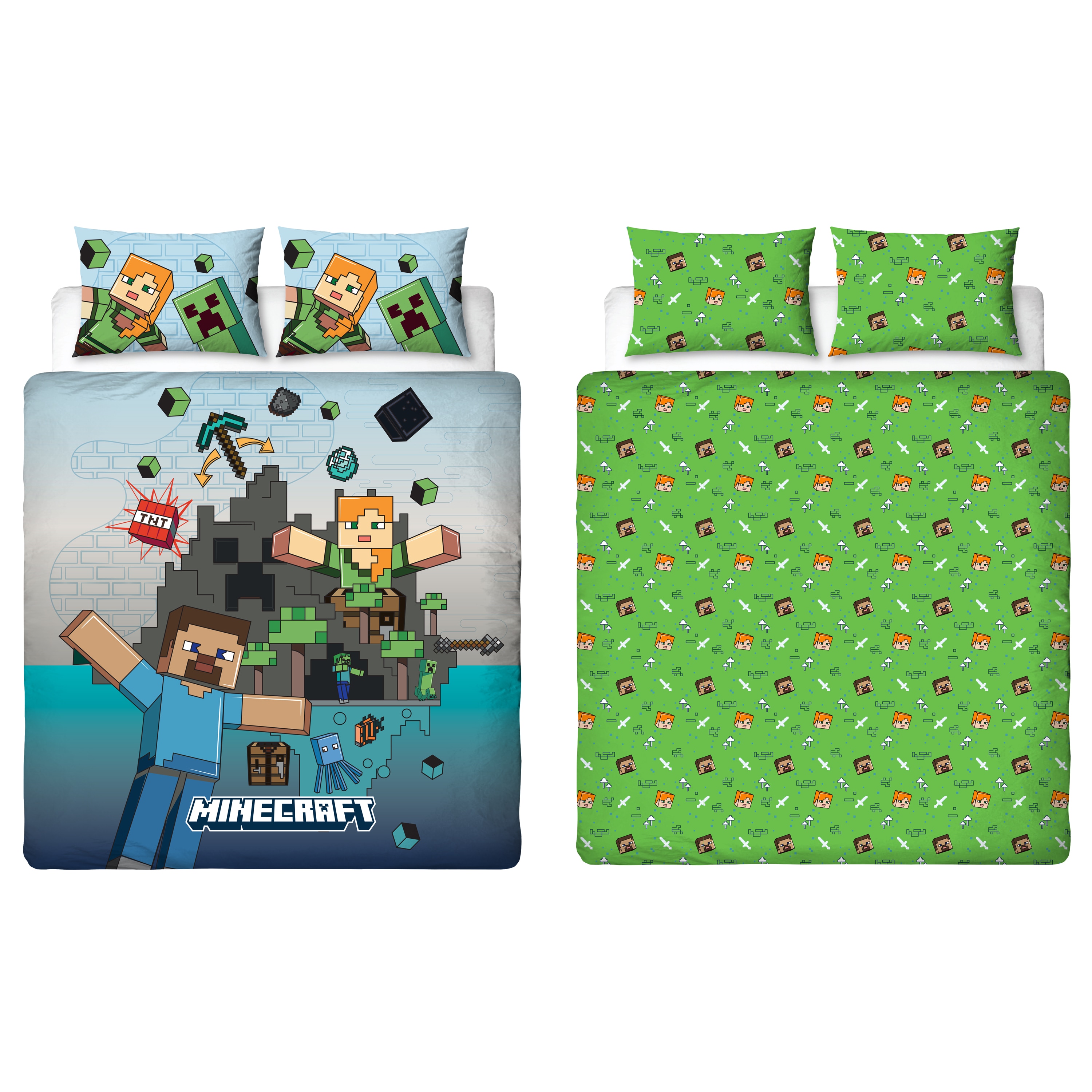 Minecraft Levels Double Duvet Cover - Tesco Groceries
