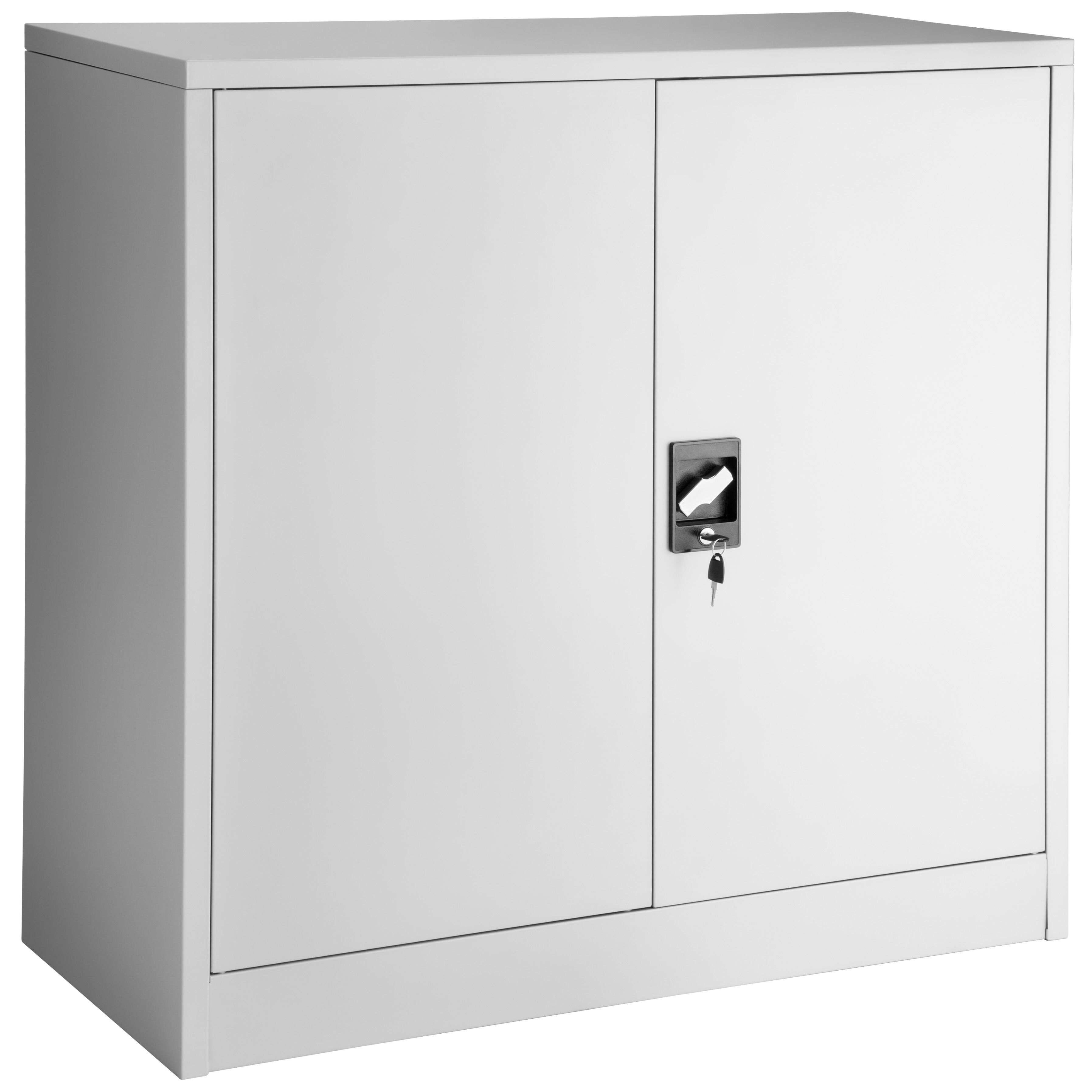 Filing Cabinet - 3 shelves, height-adjustable, lockable, 90 x 40 x 90 ...