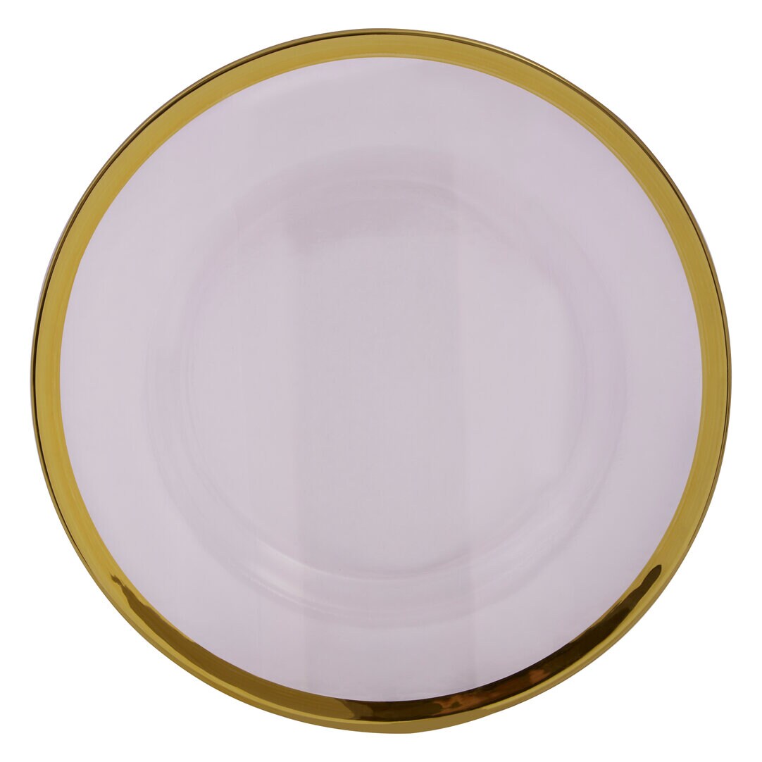 Ida Textured Glass Dinner Plate With Gold Rim - Tesco Groceries