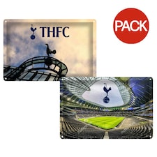 Tottenham Hotspur FC Stadium Sign (Pack of 2) - White/Navy Blue - One ...