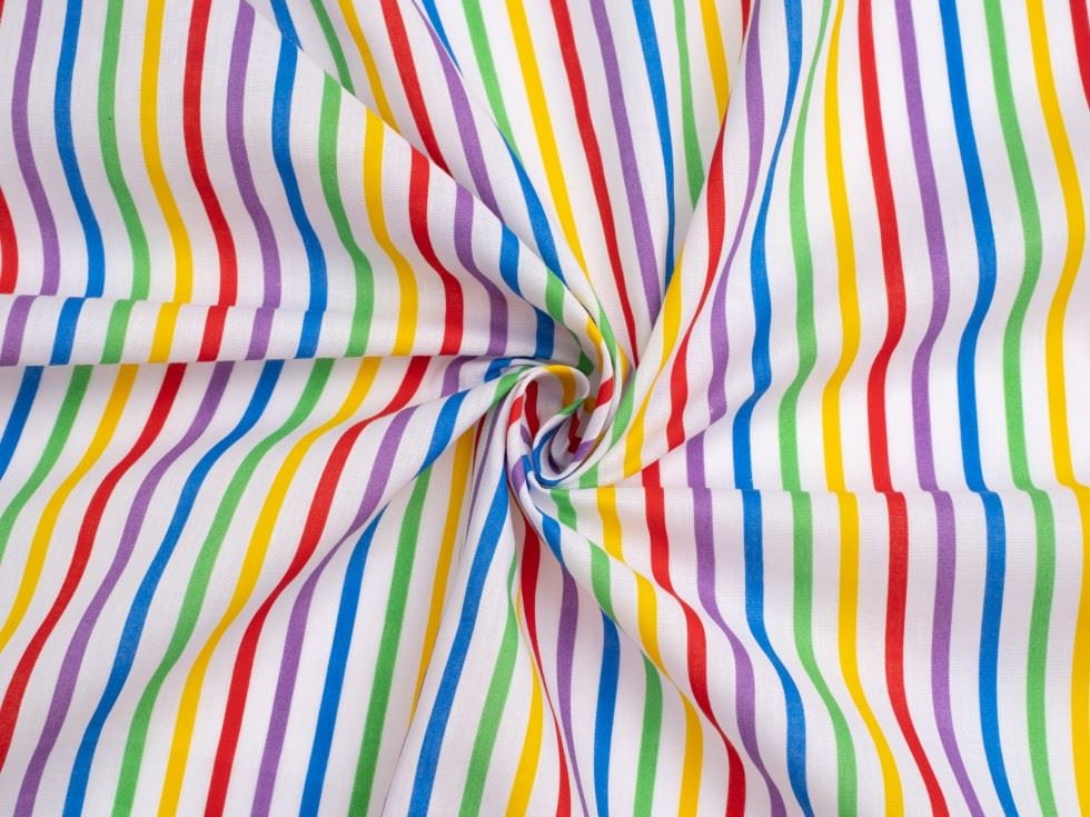 Multicoloured Printed Polycotton Fabric for Dressmaking, 112.5cm / 44 ...