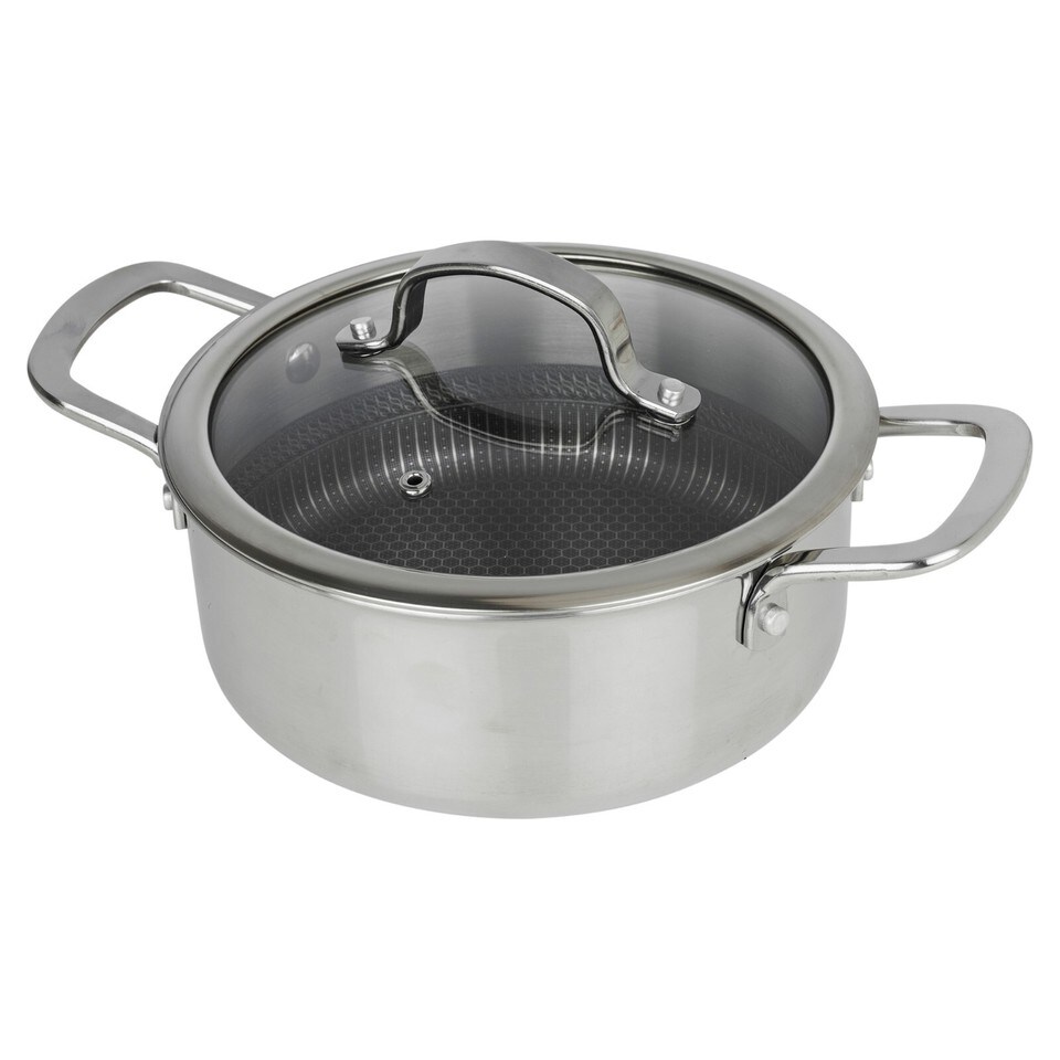 Hextec Non Stick Stainless Steel Aluminium Induction Cookware Tempered ...