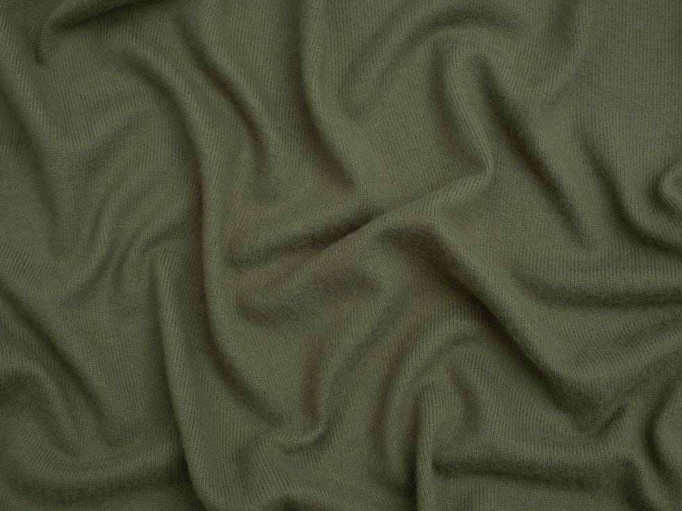 Green Fine Brushed Viscose Sweater Knit Stretch Fabric for Dressmaking ...