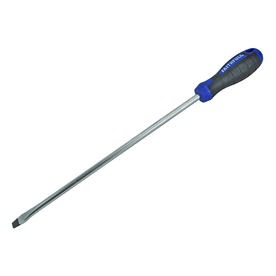 Faithfull Soft Grip Screwdriver, Flared Slotted - Multi Colour - 300mm ...