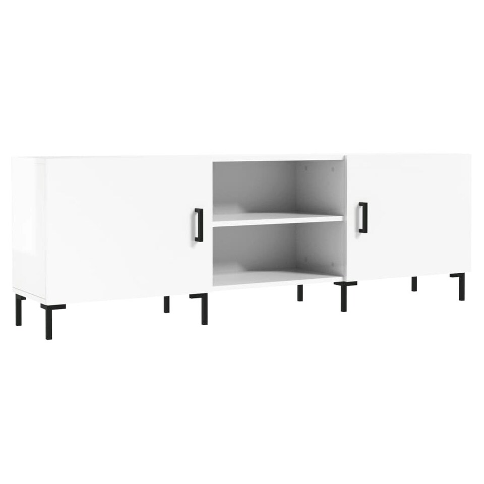 TV Cabinet High Gloss White 150x30x50 cm Engineered Wood Tesco Groceries