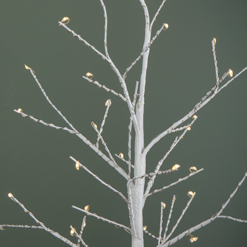 60cm Battery Operated Micro Light up Christmas Twig Tree with 48 Warm ...