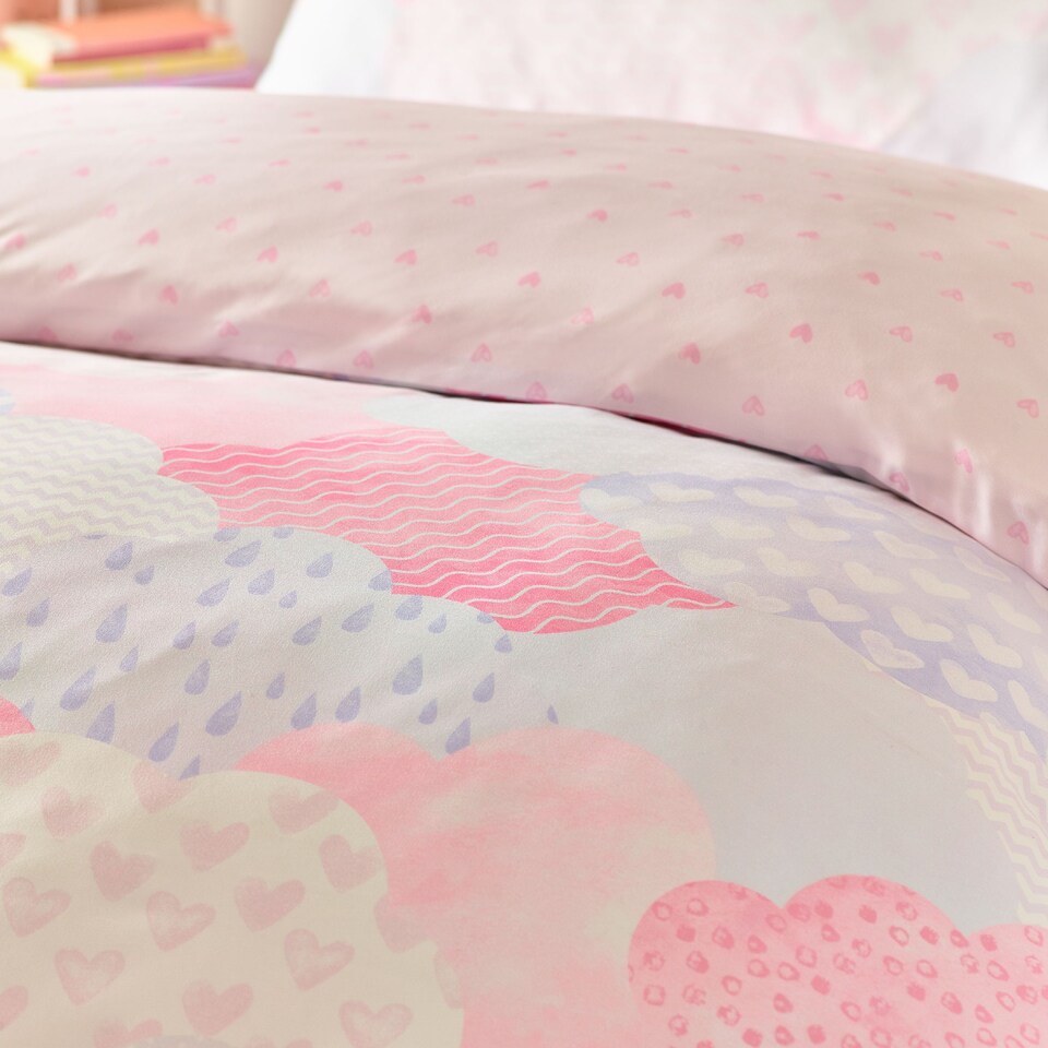 Soft as a Cloud Duvet Cover Set | Pink | Double - Tesco Groceries