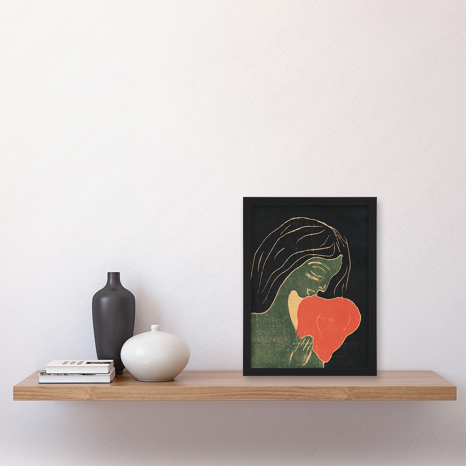 Edvard Munch Framed Wall Art Print The Heart Hjertet Painting Home ...