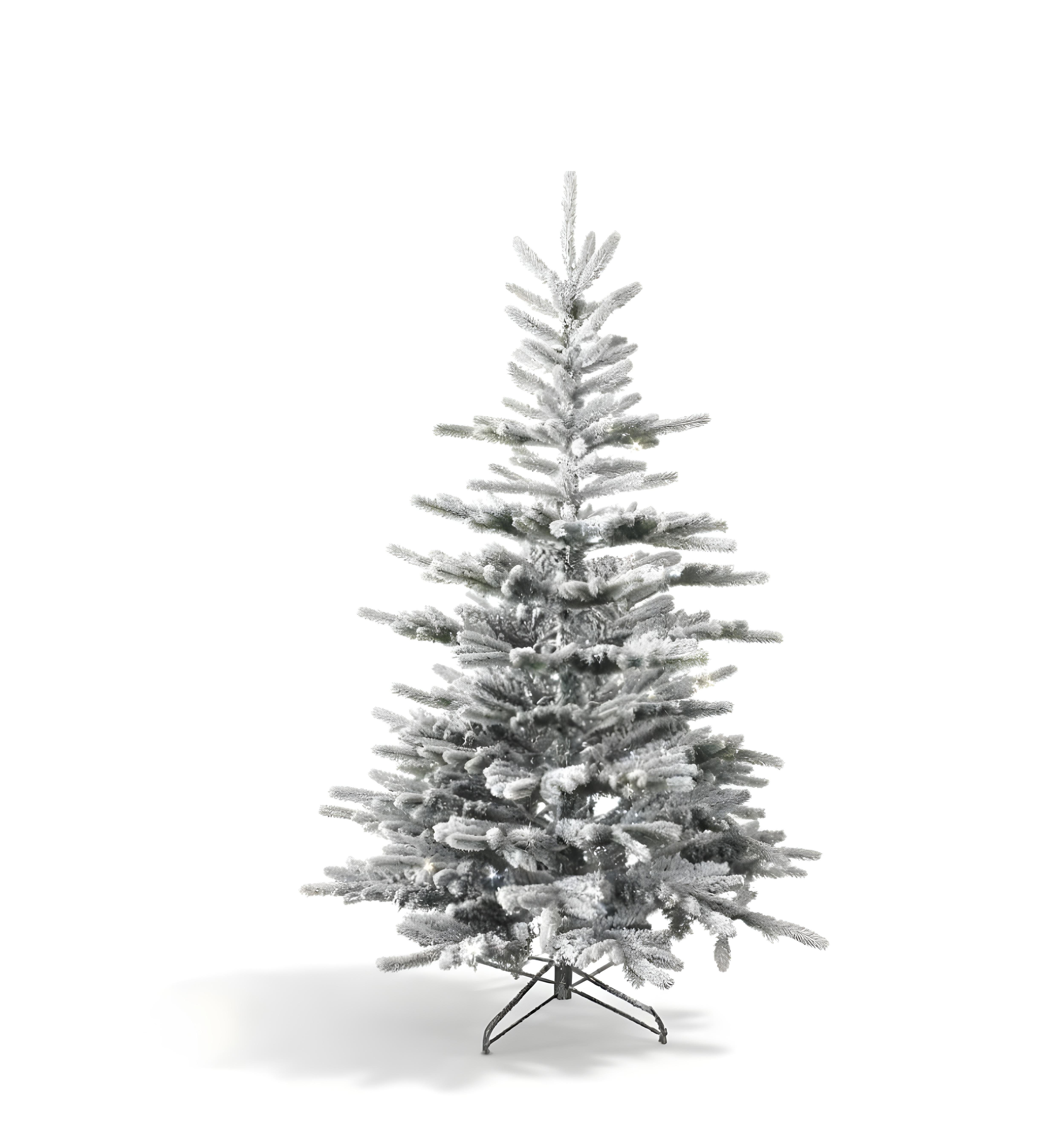 7FT Californian Pine Snow Covered Green Tips Bushy Artificial Plain ...