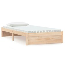 Bed Frame Solid Wood 100x200 cm - Tesco Groceries