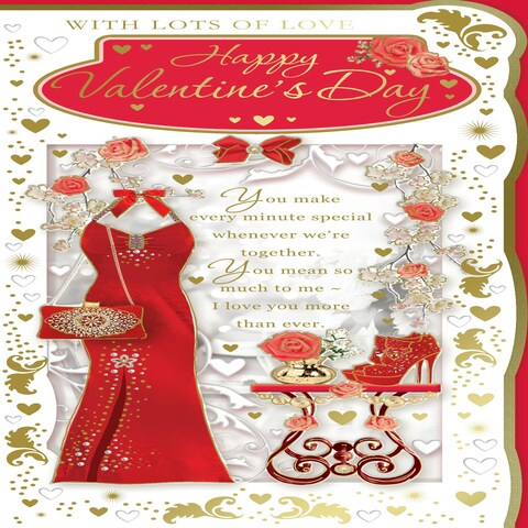 With Lots of Love Open Valentine's Day Card - Tesco Groceries