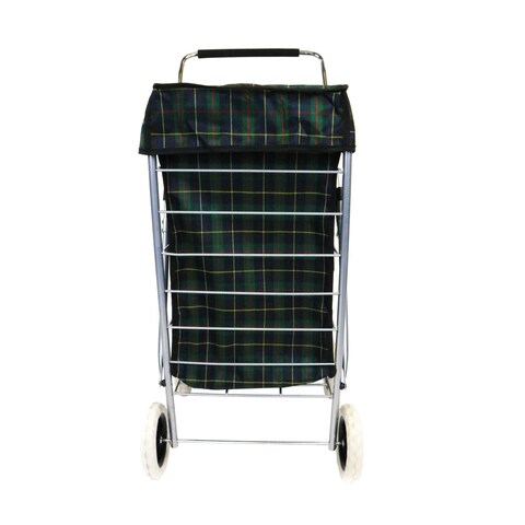 4 Wheel Folding Shopping Trolley Bag Cart Market Laundry - Tesco Groceries