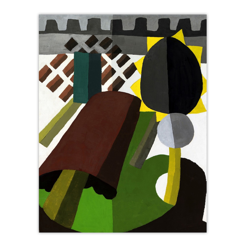 The Inn Abstract Landscape Painting Dove Wall Art Poster Print - Tesco ...