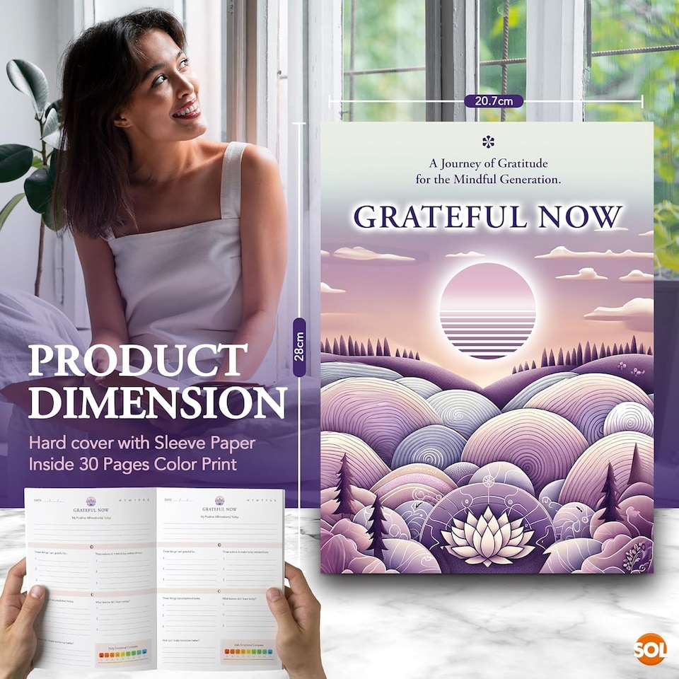 A4 Gratitude Journal – Daily Self-Care Diary for Mindfulness ...