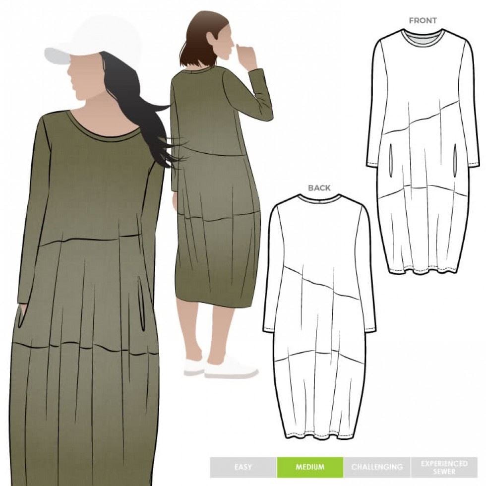 Style Arc Venice Dress Paper Sewing Pattern – Women’s Dress, UK Sizes ...