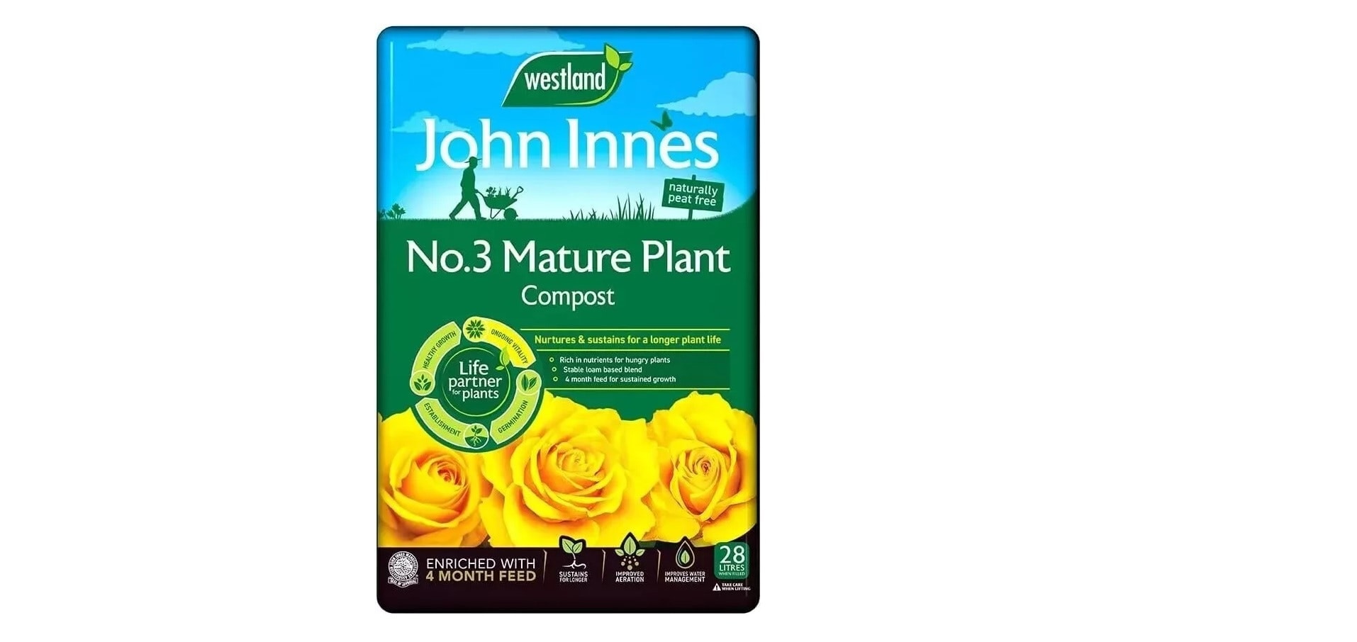 Westland John Innes Peat Free No 3 Mature Plant Compost - 28L - Tesco ...