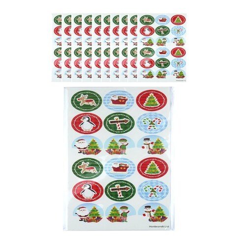 Pack of 180 Christmas Stickers - Tesco Groceries