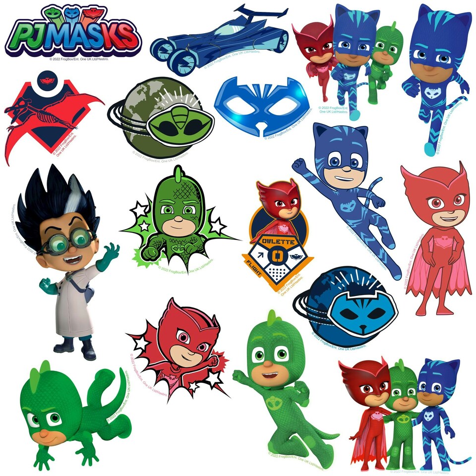 PJ Masks Deluxe Assorted Designs Stickers (Pack of 50) - Multicoloured ...