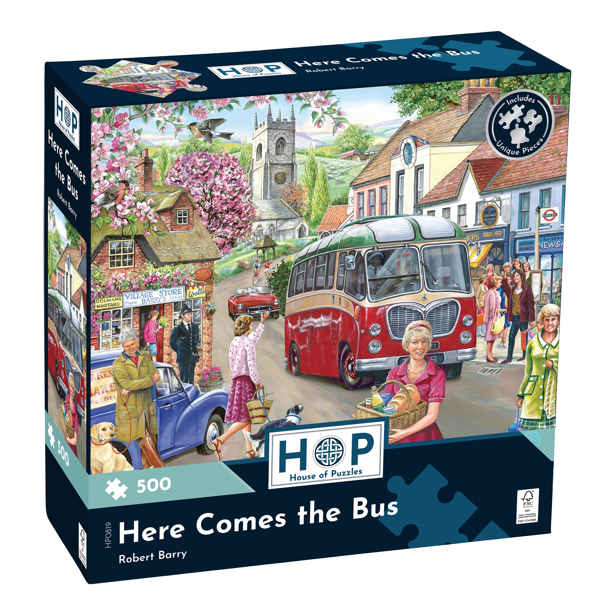 Here Comes the Bus 500 Piece Jigsaw Puzzle - Tesco Groceries