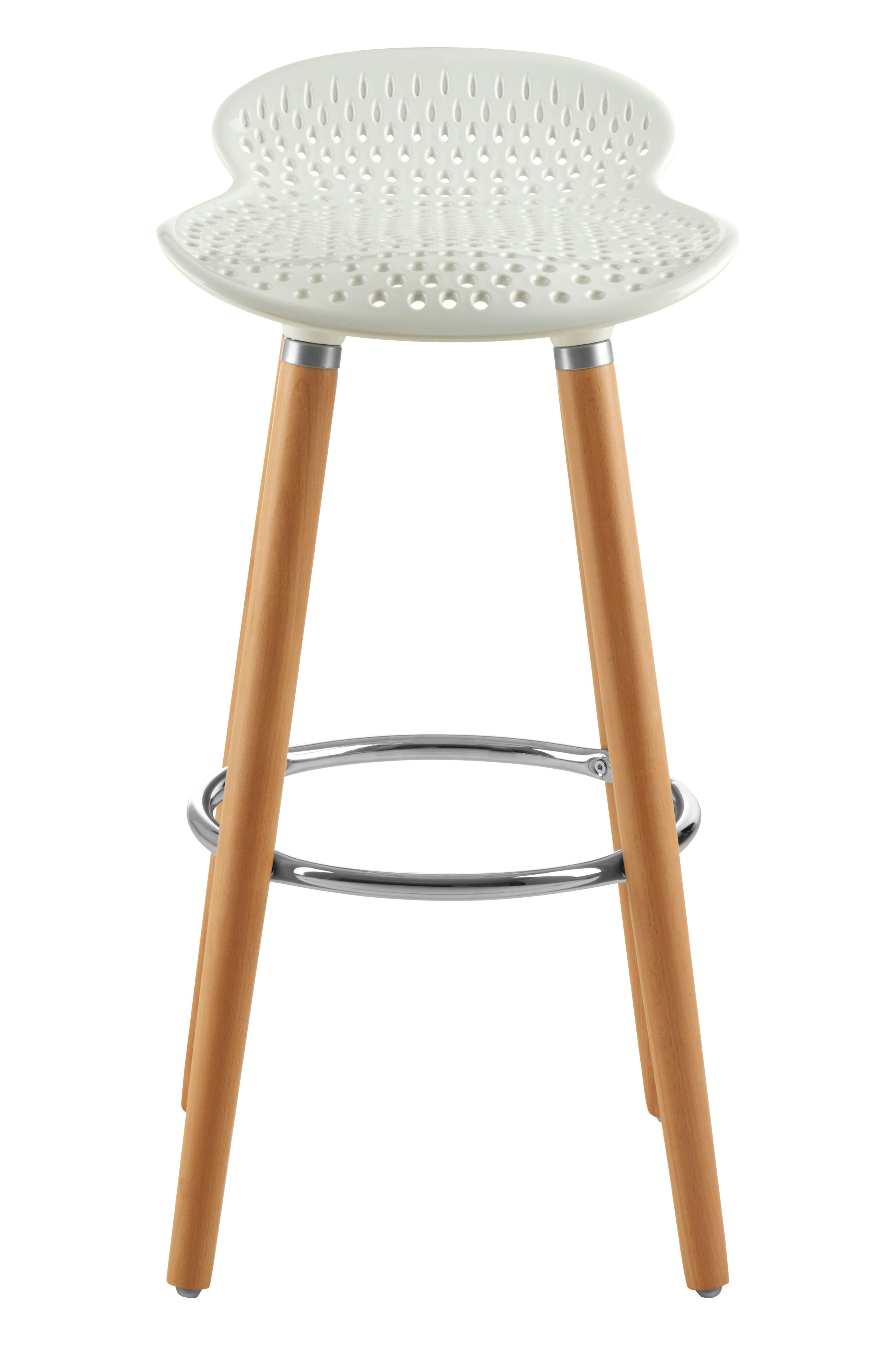 Interiors by Premier Matte White Bar Stool, Easy to Clean Kitchen Bar ...