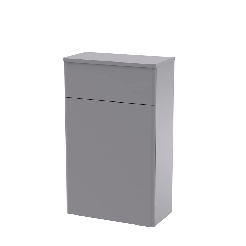Bathroom Floor Concealed Cistern WC Toilet Unit, Satin Grey, 500mm ...