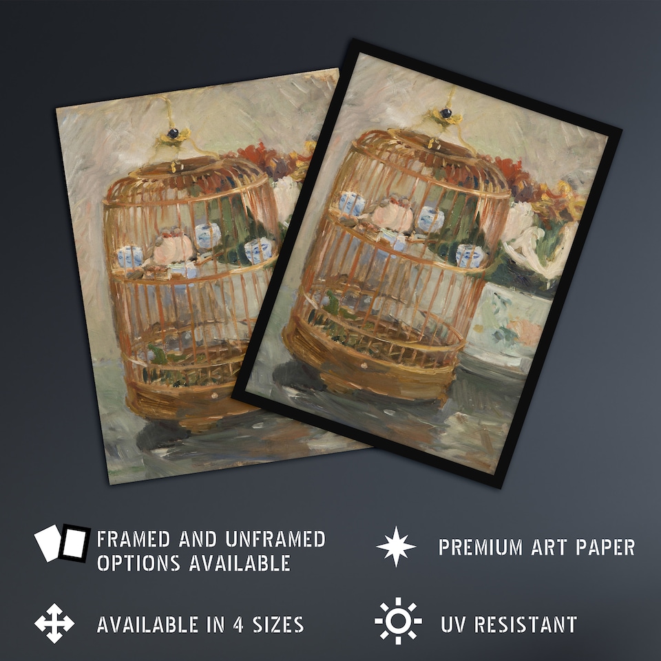 The Bird Cage Still Life Painting Morisot Huge Wall Art Poster Print ...