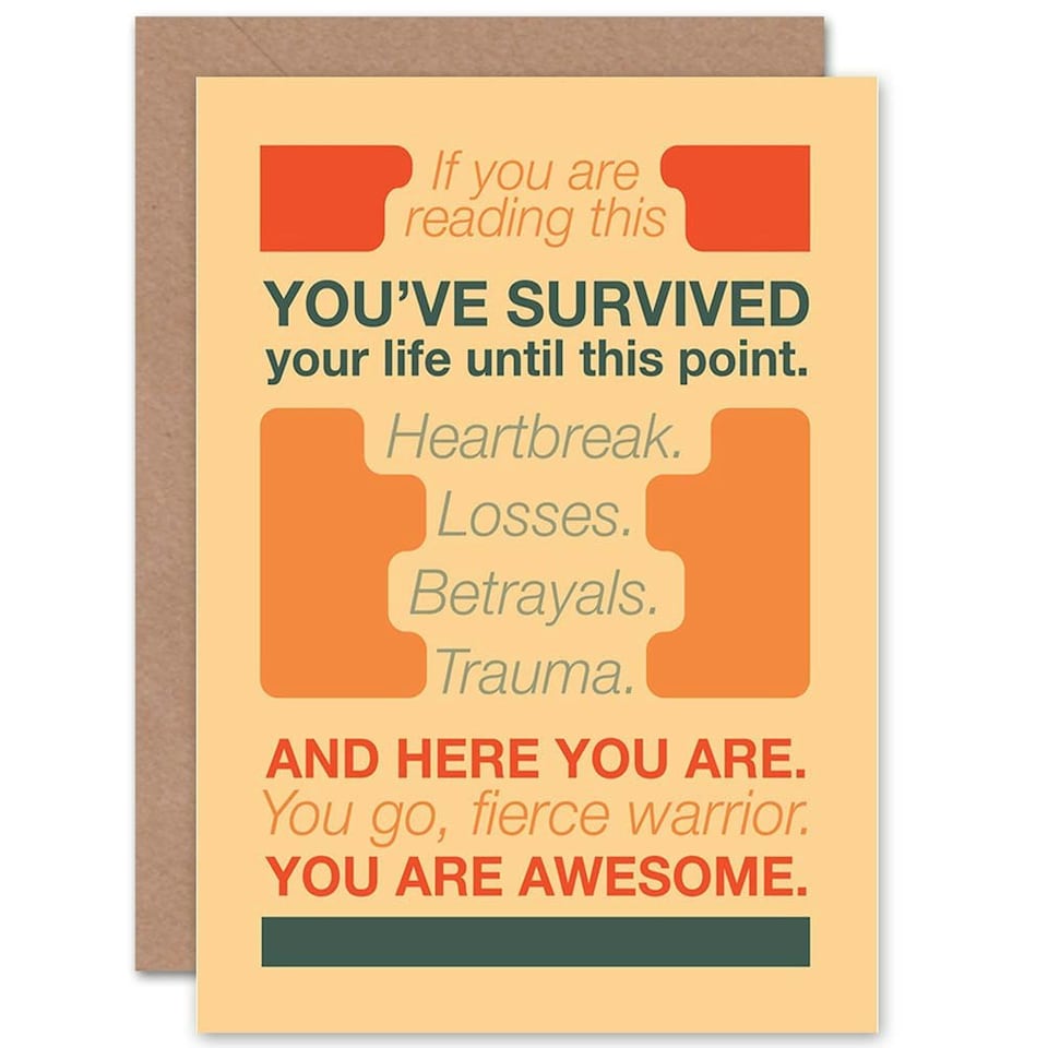 Quote Phrase Prose Motivation Survive Quote Card - Tesco Groceries