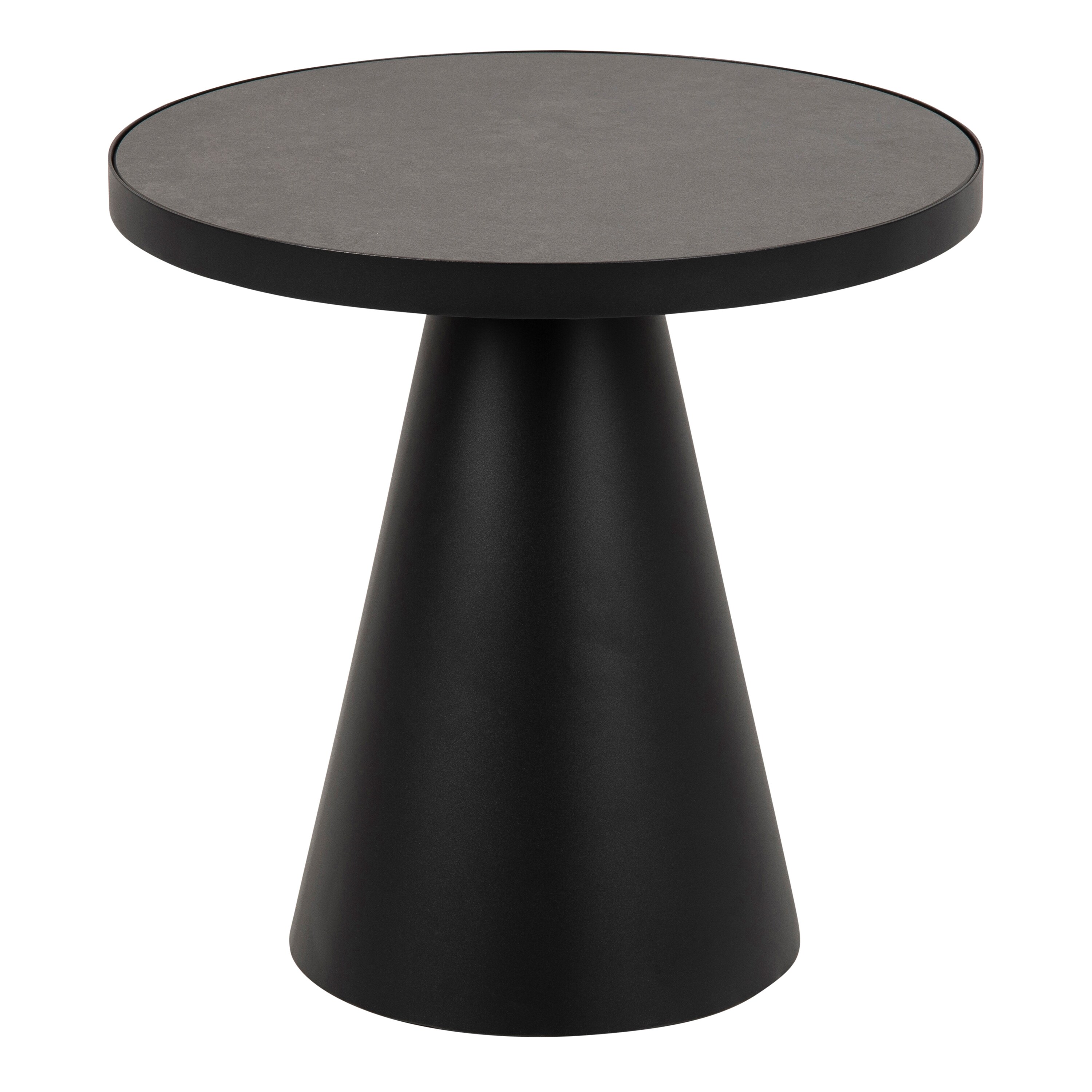 Soli Round Ceramic Coffee Table in Black 45,7x45cm - Tesco Groceries