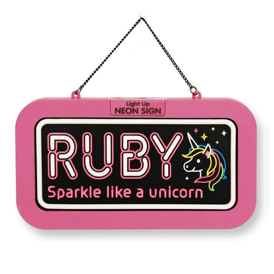 History & Heraldry Light Up Neon Name Sign - Ruby - Tesco Groceries