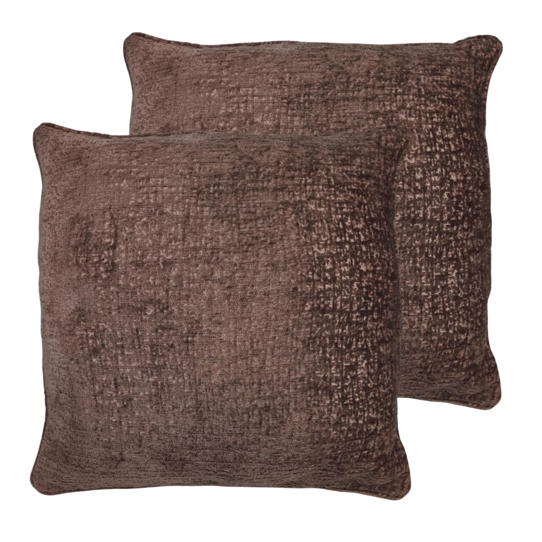 Belmont Filled Cushions 2 Pack | Brown | Dusky | 55x55cm - Tesco Groceries