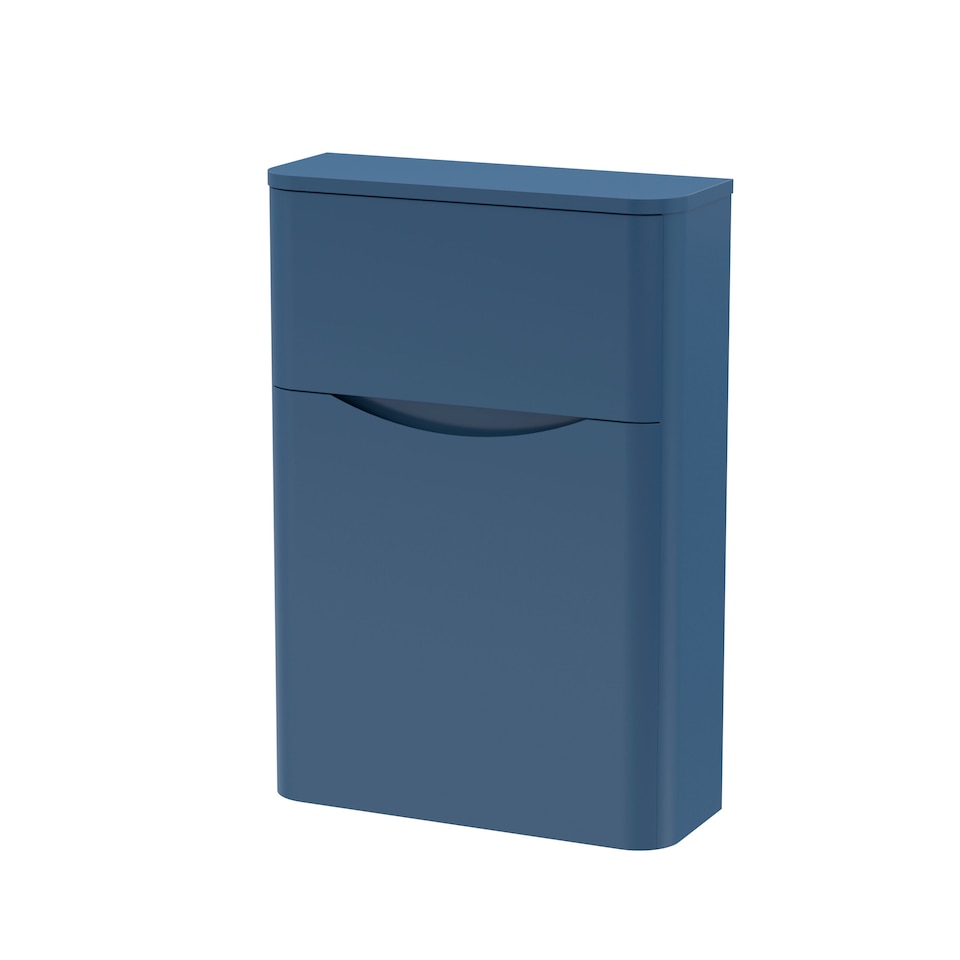 Modern Bathroom Floor Concealed Cistern Toilet Unit, Satin Blue, 550mm ...