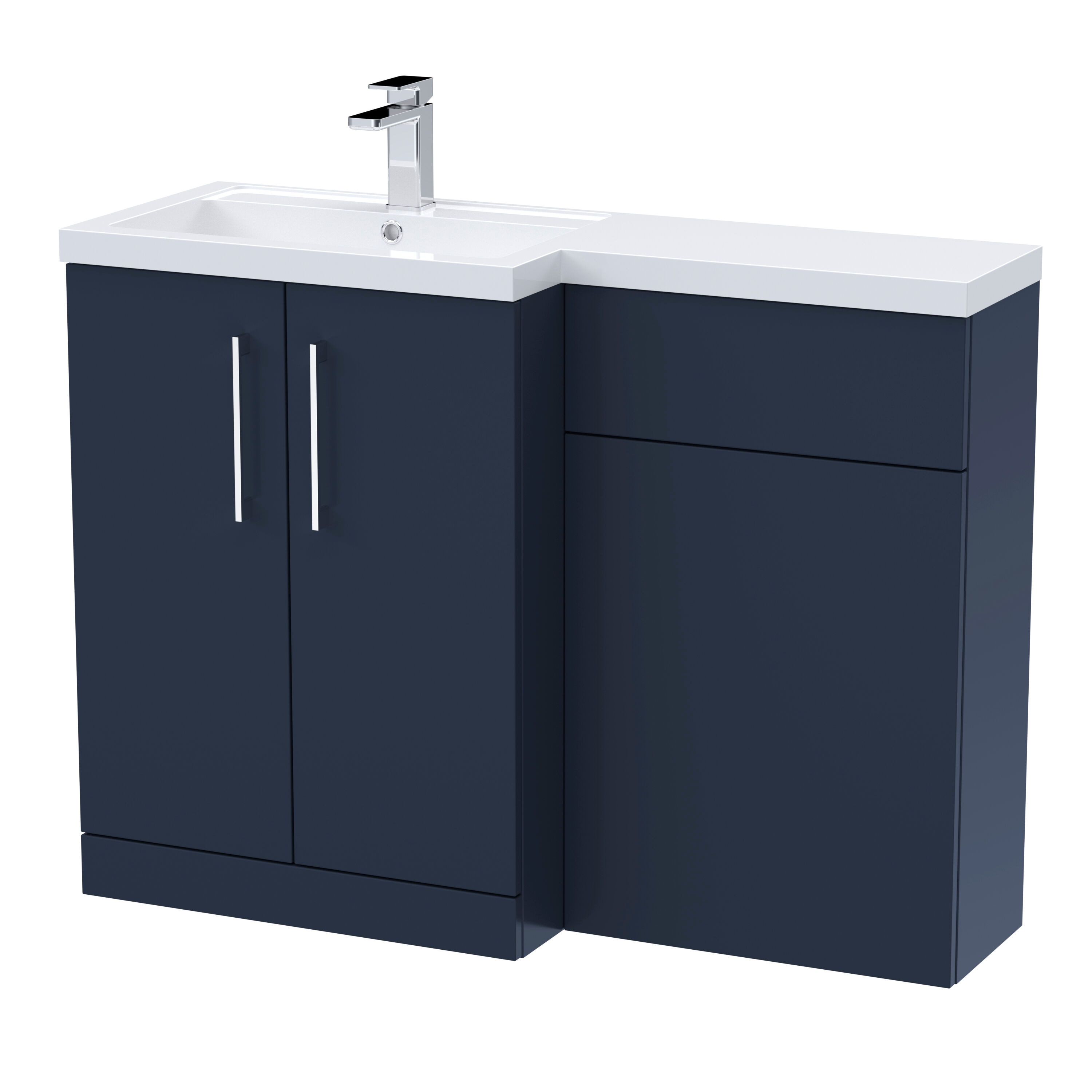 Balterley Left-Hand Bathroom Vanity and WC Unit Combination with Basin ...