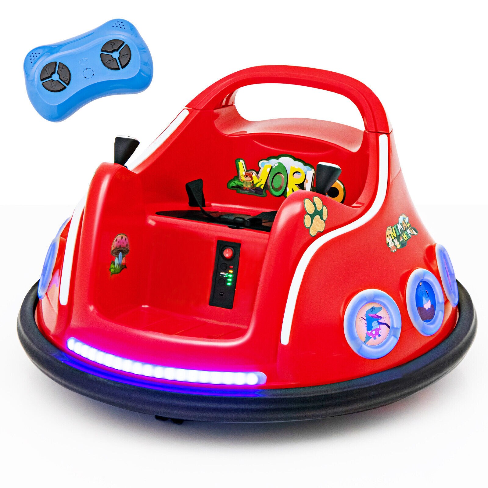 COSTWAY 360° Swivel 12V Electric Ride On Car Kids Red - Tesco Groceries