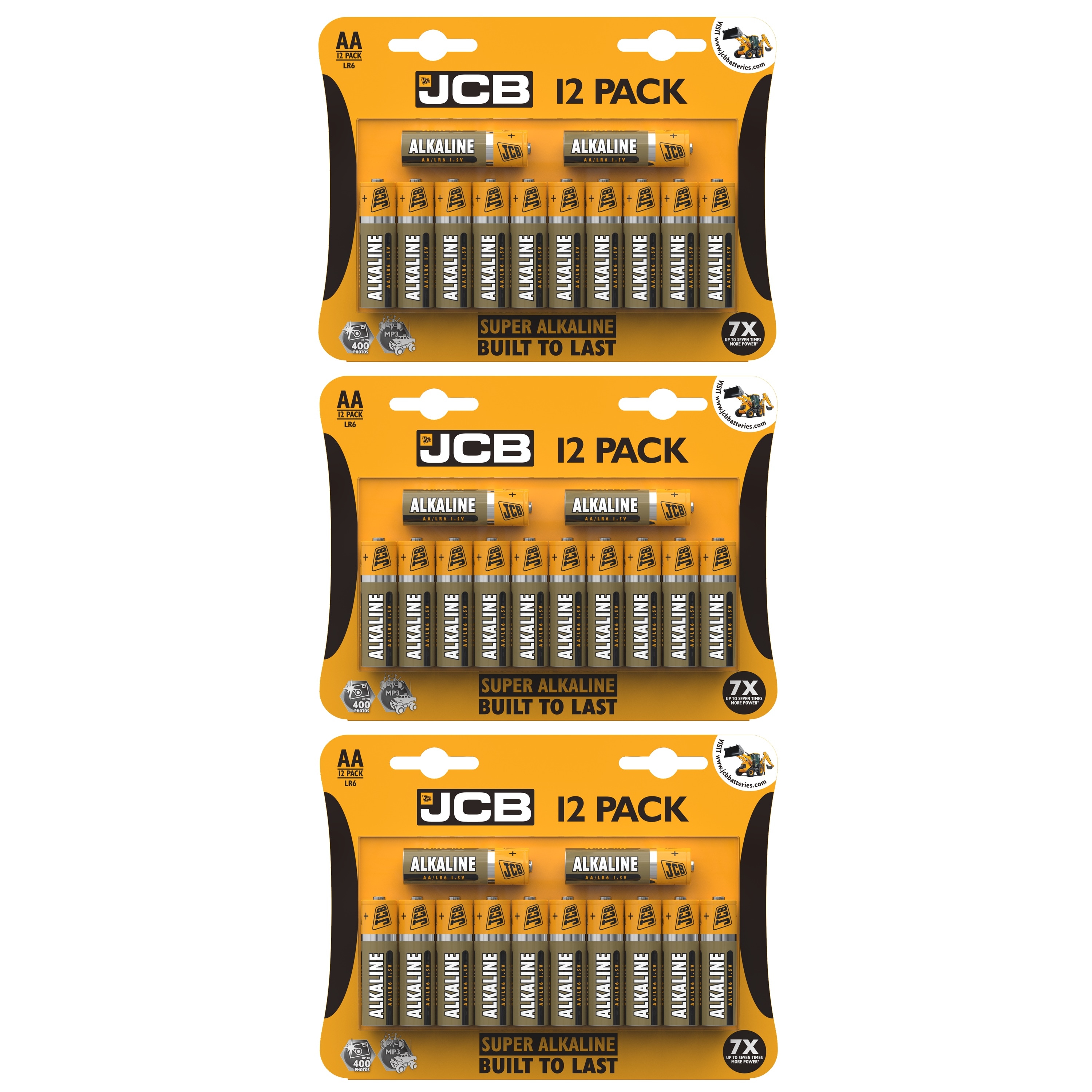 JCB AA Super Alkaline Batteries - Pack of 12 | Multi | AA | 36 - Tesco ...