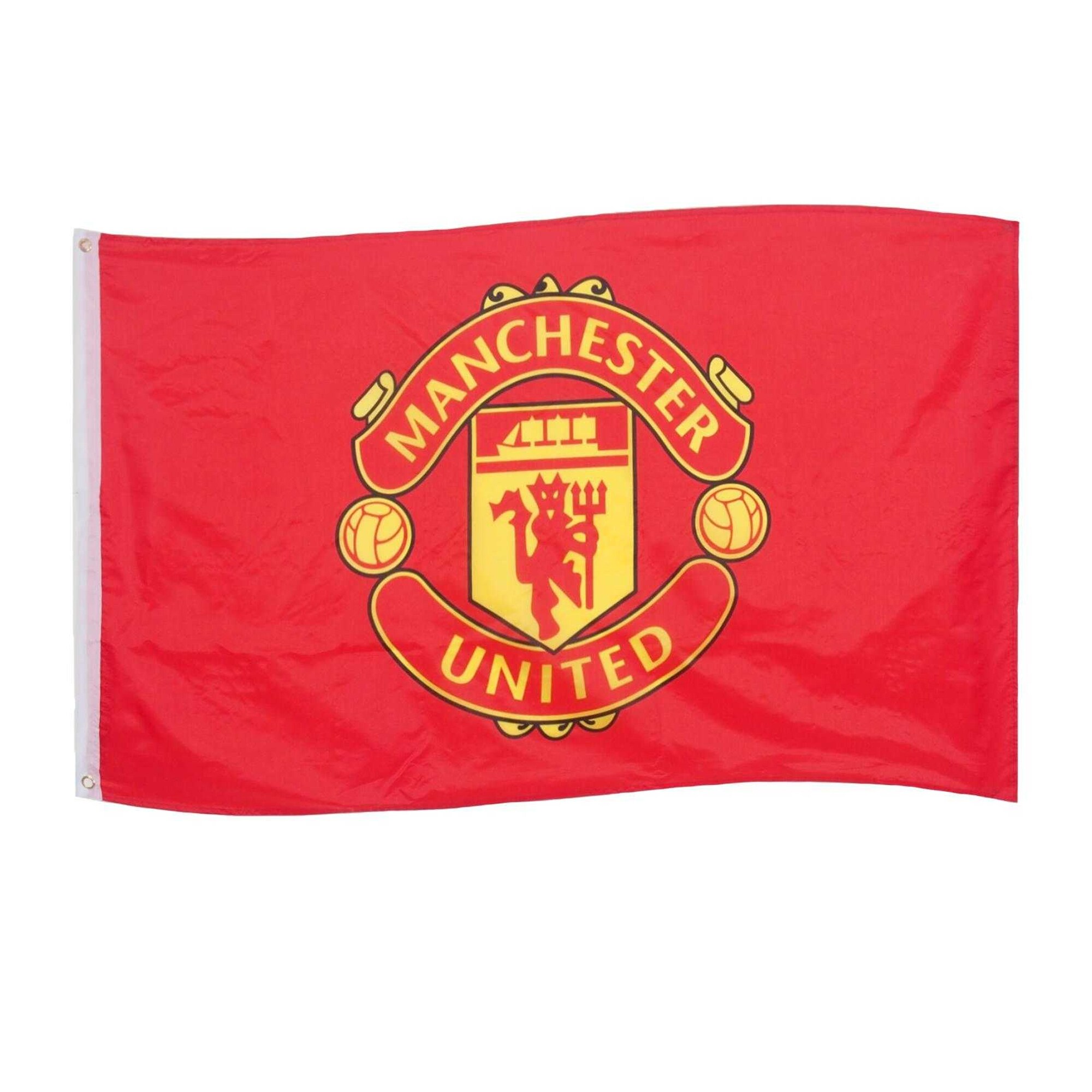 Manchester United FC Crest Flag | Red | Red | One Size | 1 - Tesco ...